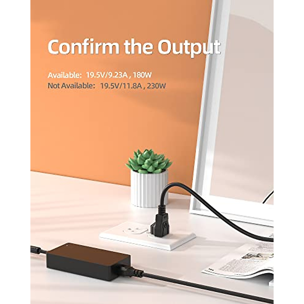 180W 150W AC Charger Fit for MSI GP63 GP73 GL63 GL73 GL65 GL75 GP75 GP65 GE73 GE73VR GE63 GE63VR GE65 GE75 Raider WE63 WE73 WE75 WE65 WT70 PE62 PE72 Raider Gaming Laptop Adapter Power Supply Cord