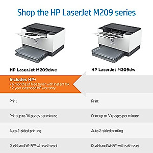 HP Laserjet M209dwe Wireless Black & White Printer - 6GW62E (Renewed)