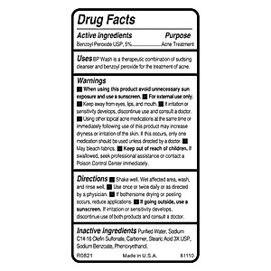 Replenix BP 5% Acne Wash, Oil-Free Benzoyl Peroxide Face Cleanser with Medical-Grade Ingredients for Acne-Prone Skin (6.7 fl. oz)