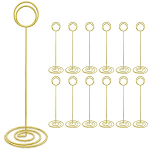 GPYG 8.75 Inches Table Number Holders, 12 Pack Table Numbers Stands Place Card Holder for Wedding Party Graduation Restaurant Sign Holder Home Photo Picture Display Stand