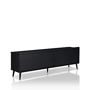 Furniture of America Trubico Mid-Century Wood Storage 70-Inch TV Stand in Black