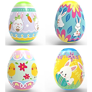 Wittocs 36 Pcs Easter Egg Wrapper Luminous Eggs Film Shrink Wraps for 2.4in Easter Eggs Chicken Bunny Egg Sleeves Decorations, New Cute Easter Egg Arounds