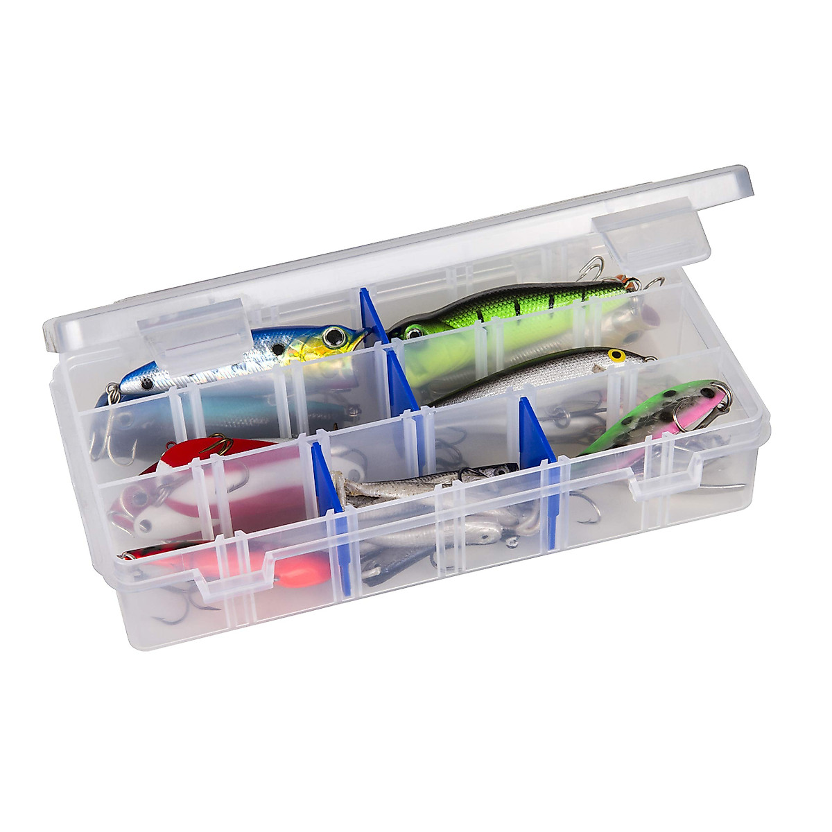 Flambeau Outdoors 2003 Fishing Tackle Box - Includes 15 Dividers, 18 Compartments, Clear Tackle Box Fishing Lure Organizer, Tuff Tainer Tackle Box with Zerust Anti-Rust Dividers