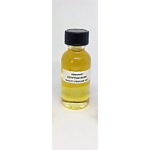 ASMARKET Egyptian Musk Unisex Thick Golden Hypoallergenic Perfume Body Oil (1 fl oz)_Clean Romantic Musk Scent
