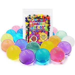 500Pcs Large Water Gel Beads Non-Toxic,Jumbo Water Gel Beads for Vase Filler, Wedding and Home Decoration