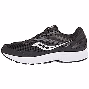Saucony Men's Cohesion 15 Running Shoe, Black/White, 11