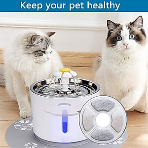 Lxiyu Pet Fountain Filter Cat and Dog Fountain Replacement Filters, Pet Water Fountain Activated Carbon Filter Keep Water Clean and Fresh Removes Bad Tastes and Odors(8 pack)