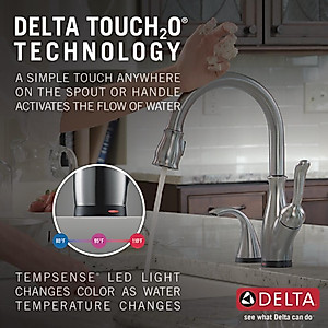 Delta Faucet Leland Brushed Nickel Kitchen Faucet, Kitchen Faucets with Pull Down Sprayer, Kitchen Sink Faucet, Faucet for Kitchen Sink with Magnetic Docking Spray Head, Arctic Stainless 9178-AR-DST