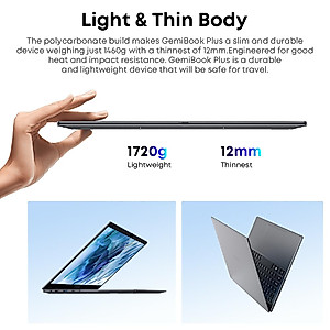 CHUWI Windows 11 Laptop with 8GB RAM 256GB SSD, 14 inch 2K IPS Display, Intel N5100 Quad core Processor, WiFi 6, Backlit Keyboard, USB-C, Ultra Thin and Light Notebook Computer (GemiBook Pro)