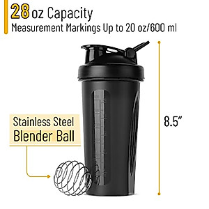 Mr. Pen- Shaker Bottles for Protein Mixes, 28 oz, Shaker Bottle with Wire Whisk Ball, Protein Shaker Bottle, Shaker Cup, Protein Shaker, Protein Shake Bottle, Bottle Shaker, Shake Bottle