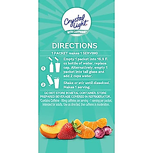 Crystal Light Energy Citrus, Grape, Peach Mango, & Wildy Strawberry Powdered Drink Mix Singles Variety Pack (44 ct. On-the-Go Individual Packets)