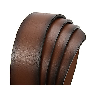 YOETEY Full Grain Leather Belts for Men - Black Belt Men 1.5" Width for Jeans - Thick & Durable with Extra Loop