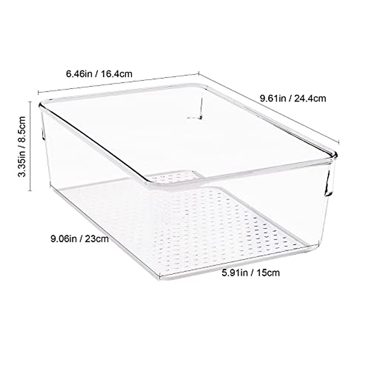 Ettori Fridge Organizer 4Pcs Refrigerator Organizer Bins Clear Plastic Storage Bins for Freezer, Kitchen and Cabinet, BPA Free Organization and Storage
