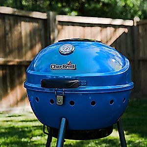 Char-Broil 21302145 Kettleman TRU-Infrared Charcoal Kettle Grill, Blue
