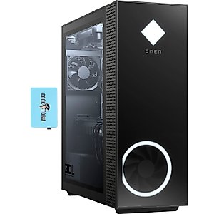 HP OMEN GT13 Gaming & Entertainment Desktop PC (AMD Ryzen 5 5600G 6-Core, 16GB RAM, 1TB SSD, Radeon RX 6600 XT, WiFi, Bluetooth, HDMI, USB 3.1, Display Port, Jet Black, Win 11 Home) with Hub