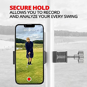 Tackform Enduro Golf Cart Mount for Phone and SkyCaddie SX400 [Enduro Series] - Rock Solid All-Metal Holder for Phones and GPS up to 3.4" Wide. Industrial Spring Grip.