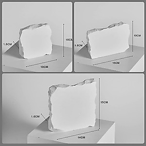 3PCS Original Design Product Photography Background Props Waterproof Hard Aromatherapy Gypsum Cube Props for Photoshoot (White)