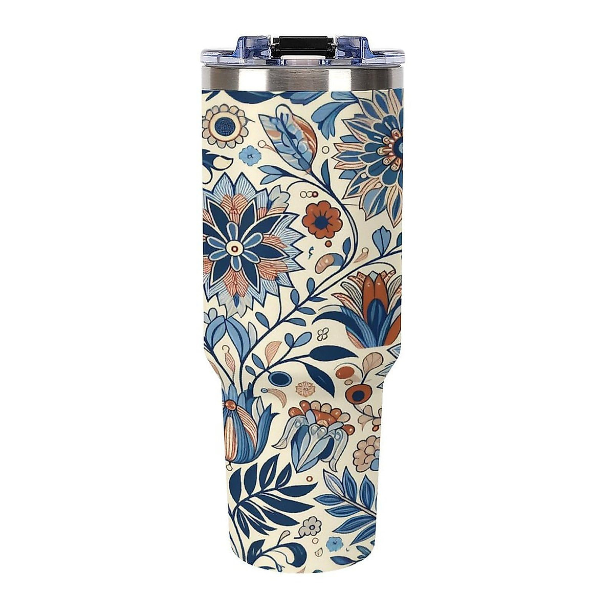 30oz Floral Stanley Cup Insulated Tumbler – Vacuum Insulated, Double Wall Design, 30oz Tumbler with Handle Straw for Hot Cold Beverages, Spill-Proof Insulated Cups Perfect for Adults