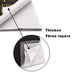 Pandecor 120 PCS Black and Gold Happy FING Birthday party supplies -Serves 30- Include Dinner Plates,Dessert Plates,Cups and Napkins for Adult Funny Birthday Party