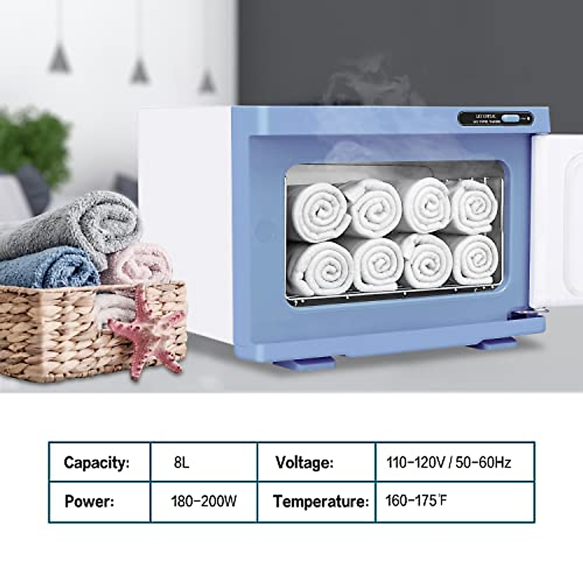 LKT COBTAC Hot Towel Warmer,Medium Towel Warmers Spa,8L Towel Warmer Cabinet for Facial