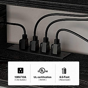 Rolanstar TV Stand with Power Outlet, 71" Floating TV Stand, Wall Mounted Media Console for 43/50 / 55/60 inches TV, Entertainment Storage Shelf for Living Room, Black