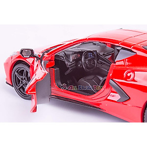 2020 Chevrolet Corvette C8 Stingray Red Timeless Legends 1/24 Diecast Model Car by Motormax 79360