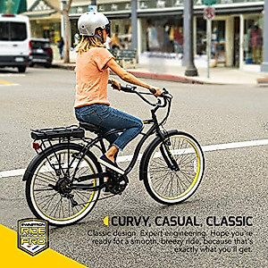 Swagtron Swagcycle EB-11 Cruiser Electric Bicycle with Removable Battery, Black