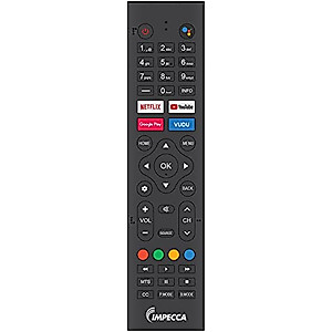 Impecca 55-in. Ultra HD 4K Smart TV, Remote w/Google Assistant Voice Recognition, Google Play, Netflix, YouTube, Movies, Etc, Chromecast Built-in