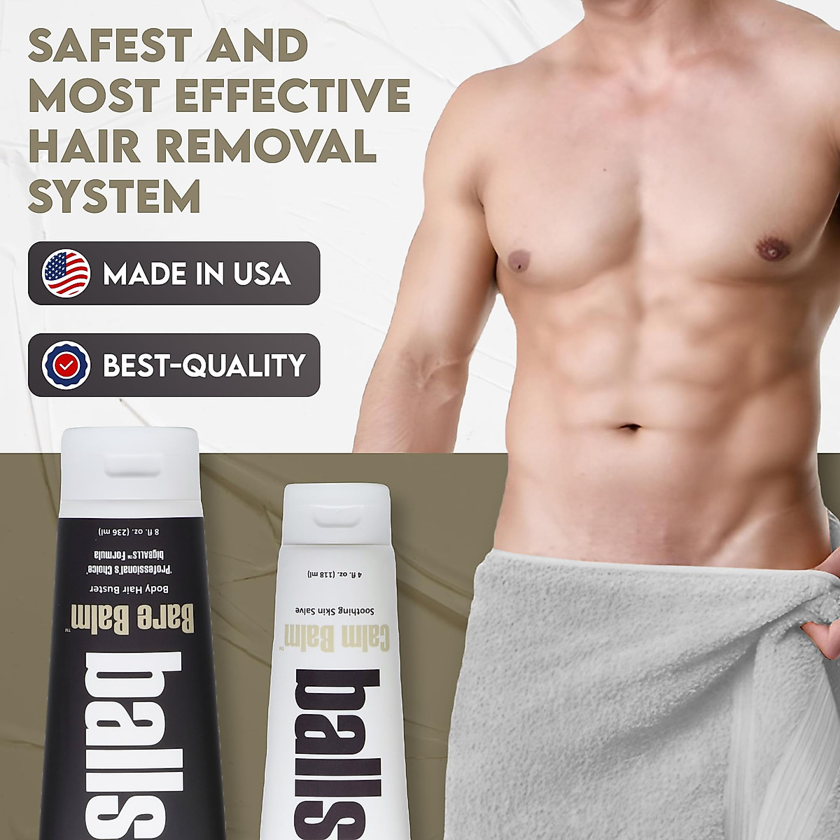 The Bare Pair Double Pro Pac King Kombo - Body Hair Management System (w/Exfoliating Glove)