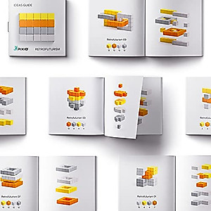 PIXIO Retrofuturism - 60 Magnetic Blocks - Small Magnet Blocks - Magnets for Kids & Adults - Magnet Toys- Magnet Tiles Alternative for Kids 8-12 Years