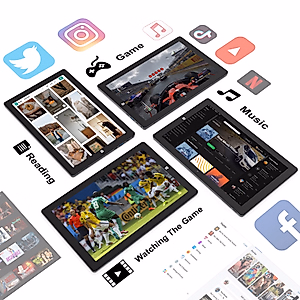 Windows 11 Tablet 10.1 inch Touchscreen, 6GB Memory 128GB Storage, Intel N4120 Ultra Slim Windows Tablets PC IPS HD Display with Keyboard, 2.4G/5G WiFi, USB3.0, Micro HDMI, Bluetooth4.2, Dual Camera