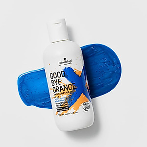 GOODBYE ORANGE Neutralizing Wash Shampoo – Color Balancing for unwanted orange and red undertones – Cleansing Vegan Hair Care with Blue- greenish pigments, 10.1oz