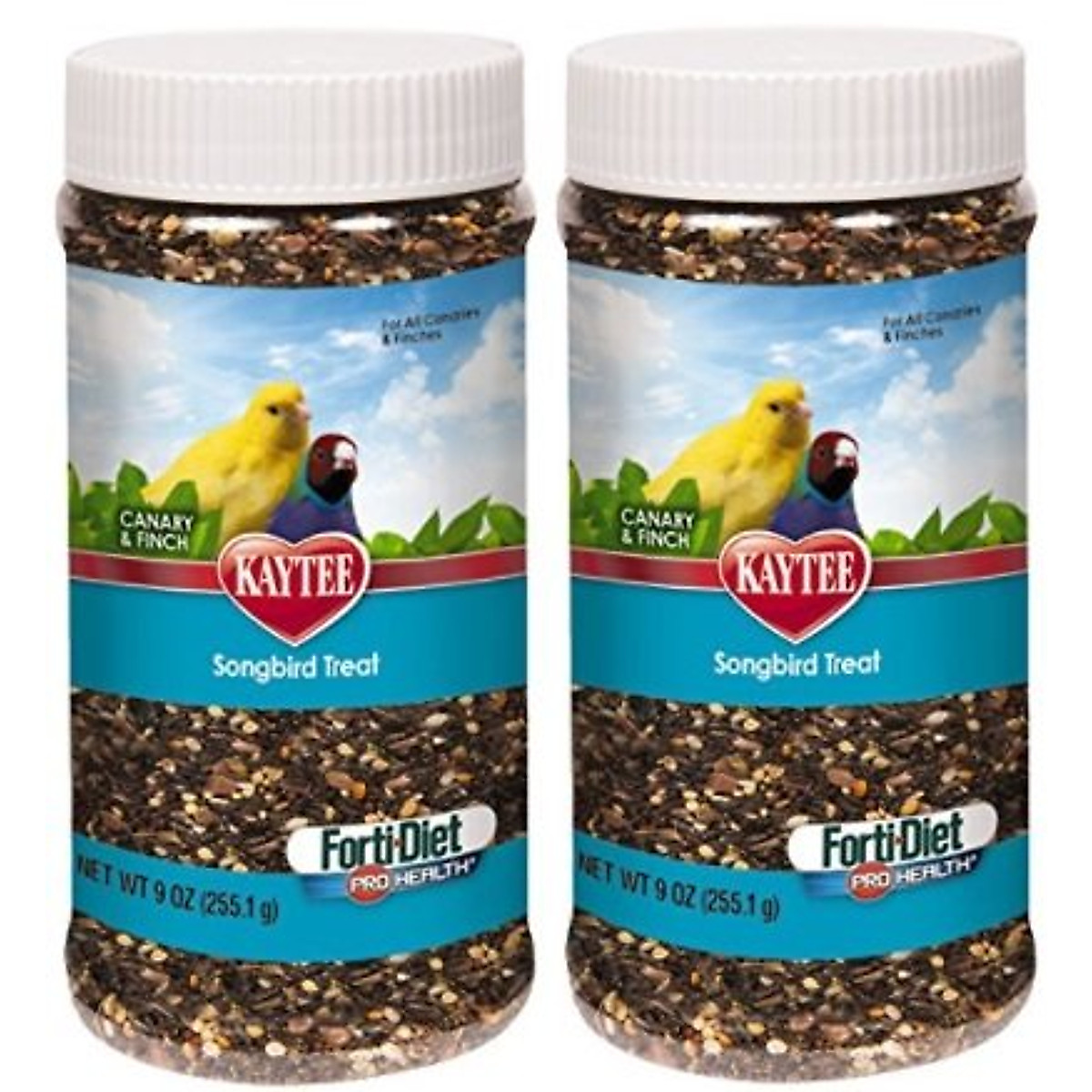 Kaytee Forti-Diet Pro Health Canary and Finch Songbird Treat, 9-oz jar (2 Pack)