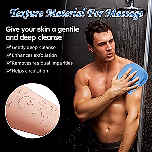 4 Pieces Exfoliating Back Scrubber for Shower Nylon Back Exfoliator Extended Length Back Washers Scrubbers Stretchable Pull Strap Exfoliating Washcloth with Handles