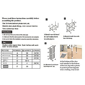 dtemple 10 Tiers Space Saving Shoe Rack Mount Stand Sturdy Shelf Storage Tower Organizer Cabinet Adjustable Shoe Shelf