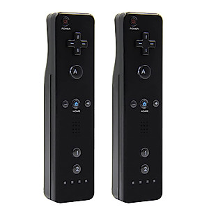 MOLICUI Wii Remote Controller, Wii Controller 2 Pack Black,Wii Remote for Nintendo Wii/Wii U Console
