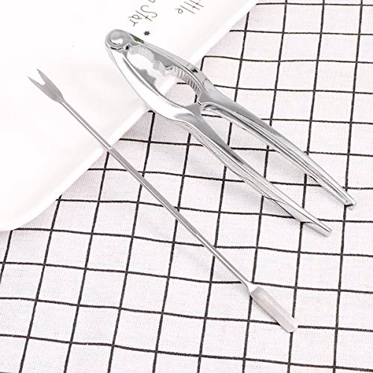 BESTonZON Home Tool Set 16pcs/ set Home for Artifact Nut Lobster Picks Tool Forks Scissors Steel Peeling Restaurant Gadgets To Needle Shellers Eat Plier Kitchen Opener Hairy Crabs and Lobster Crackers