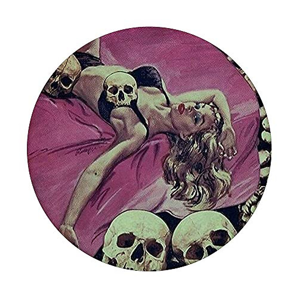 Sexy Pin Up Girl Creepy Skeleton Skull Pinup Lingerie Girl PopSockets PopGrip: Swappable Grip for Phones & Tablets