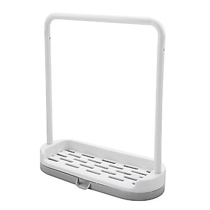 Detachable Towel Storage Rack, Dishcloth Sponge Drying Rack Kitchen Plastic Quick Drying Water Absorbing Rod Rag Stand, Kitchen Storage Organizer(6.69 * 2.75 * 7.79in-Grey)