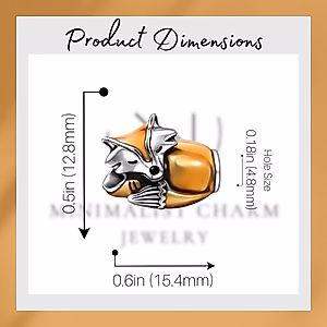 Fox Charm, Mother's Day Gifts, Designer Charms, Sterling Silver Charm, Baby Fox Charm,Animal Charm, Pet Charm