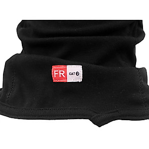 BOCOMAL FR Balaclava Flame Resistant Face Mask Hood Arc Rated 10oz Modacrylic Blend Black One Size