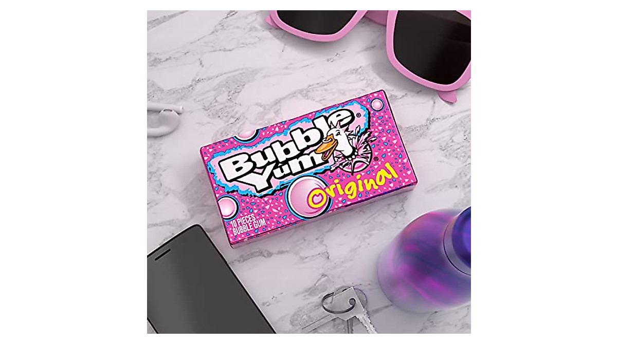 BUBBLE YUM Original Flavor Bubble Gum - 12 Count Bulk Packs