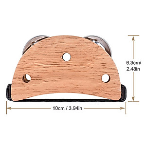 Heysland Burlywood Elliptical Box Drum Cajon Companion Accessory Foot Jingle Tambourine for Hand Percussion Instruments