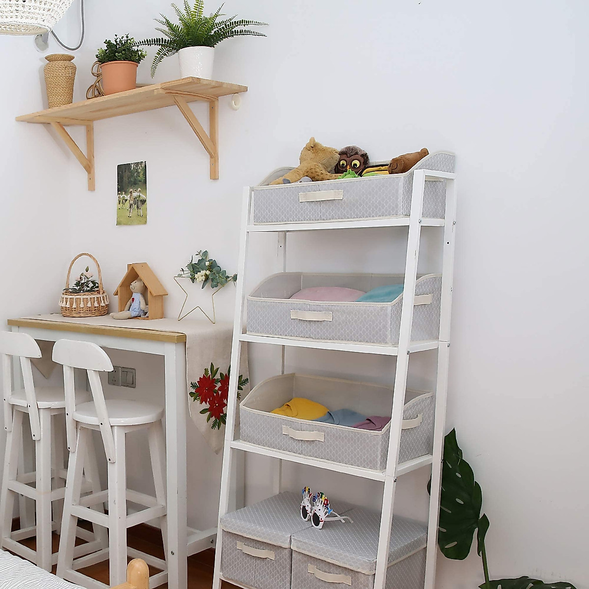 GRANNY SAYS Bundle of 3-Pack Trapezoid Closet Storage Bins & 2-Pack Socks Storage Organizers