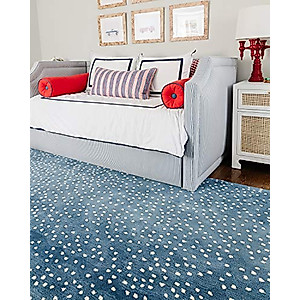 Erin Gates by Momeni Woodland Antelope Denim Hand Tufted Wool Area Rug 2' X 3'