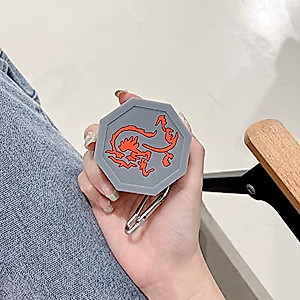 HENJI Earphone Case for Samsung Galaxy Buds 2 & Buds Live & Buds Pro, Soft Silicone 3D Cute Cartoon Cool Dragon Talisman Cover for Samsung Galaxy Buds Live (Talisman)