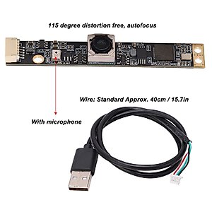 Bediffer Autofocus Camera Module, HD Resolution USB2.0 Video Webcam Board Clear MJPEG Picture Format with Digital Microphone for Industrial System