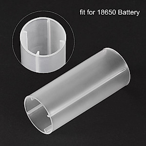 uxcell 18650 Battery Protective Sleeve, 18650 Battery Tube Adapter, 18650 Battery Holder Converter for 18650 LED Flashlight 12 Pcs
