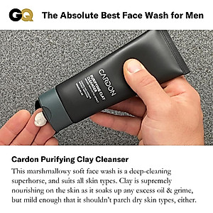 Cardon Men's Deep Pore Cleaning Clay Face Wash, 4x Better Than Charcoal, Oily, Acne-Prone Skin | Korean Premium Skin Care | Remove Face Oil & Dirt, (1 CT)