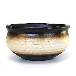 Summer Impressions 8 Inch Glazed Terracotta Plant Pot Round Ceramic Succulent Planter Pot with Drainage and Saucer Cactus Clay Pot Bonsai Pot